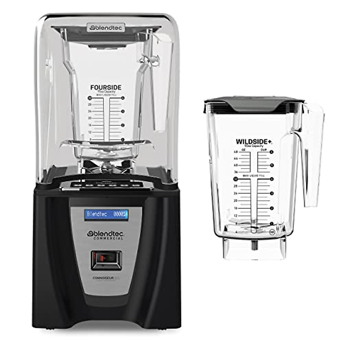 Blendtec Connoisseur 825 Professional Blender, FourSide and WildSide+ Jar BUNDLE, Blendtec Q Series Sound Enclosure, Industries Strongest Professional-Grade Power, 30 Pre-programmed Cycles