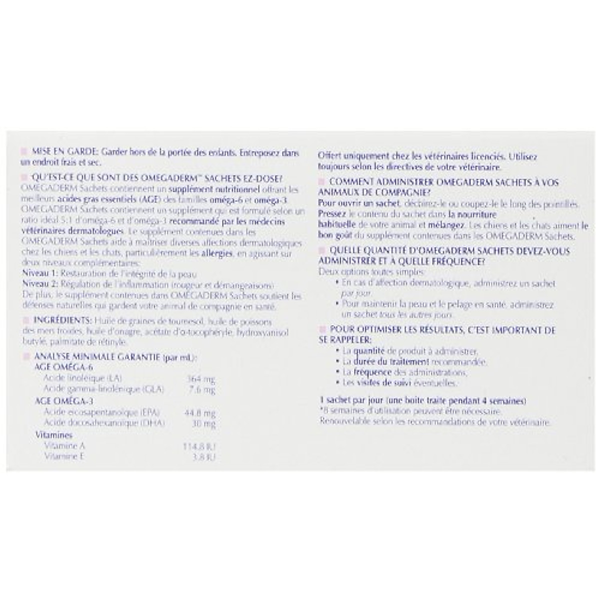 Virbac Omegaderm EZ Dose, Small Dog/Cat, 28 Count, 4 mL