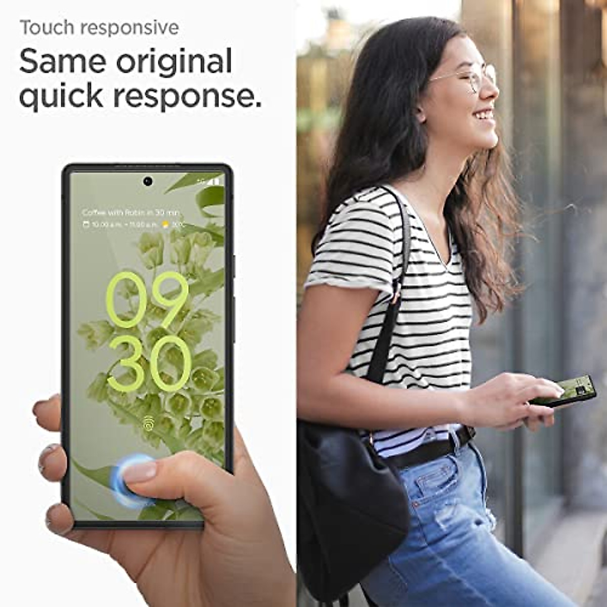 Spigen Tempered Glass Screen Protector [GlasTR AlignMaster] designed for Pixel 7 [Case Friendly] - 2 Pack