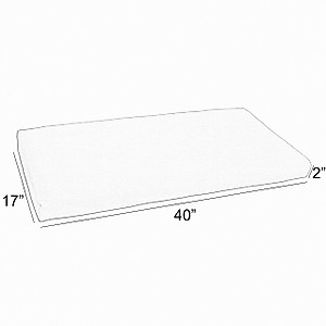 Sorra Home Outdoor/Indoor Bench cushion, 40 in x 17 in x 2 in, Deja Stucco