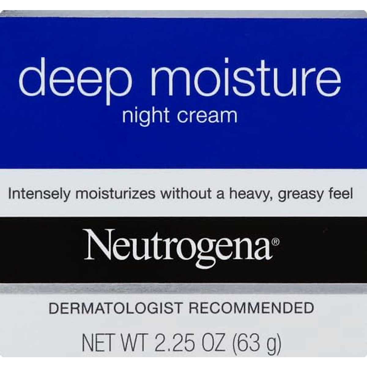 Neutrogena Deep Moisture Night Cream with Glycerin & Vitamin D3, Facial Moisturizer for Dry Skin with Shea butter, Glycerin, Vitamin D3, Non Greasy & Non Comedogenic, 2.25 oz