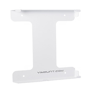 ViMount Wall Mount Metal Holder Compatible with PlayStation 4 PS4 Slim Version in White Color