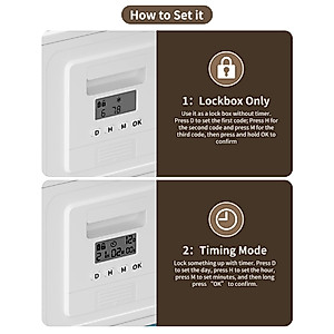 Time Lock Box for Medication, Phone Jail Lock Box with Timer, Timed Locking Container for Snacks Kitchen Food Safe