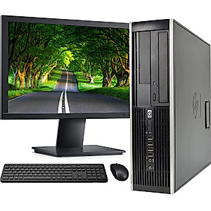 HP Elite SFF Desktop Computer PC, Intel Core i7 3.4GHZ Processor, 16GB Ram, 512GB M.2 SSD, WiFi & Bluetooth, Wireless Keyboard and Mouse, 24 Inch FHD LED Monitor, Windows 10 (Renewed)