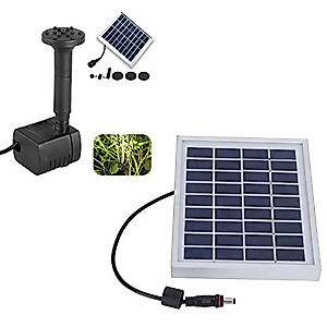 plplaaoo Solar Fountain Pump,Solar Fountain Pump for Bird Bath,Solar Water Pump Kit for Bird Bath Ponds Garden,Solar Powered Water Pump with Panel Water Pump for Outdoor Fountain
