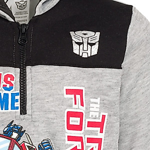 Transformers Optimus Prime Little Boys Fleece Half Zip Hoodie Gray 7-8