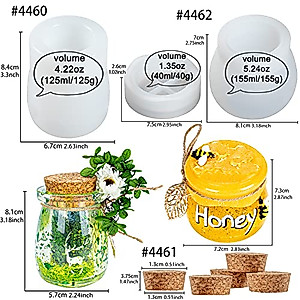 Jar Resin Molds Silicone, Storage Container Epoxy Casting Kits Set of 7