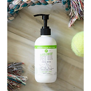 SFH Super Omega 3 + MCT Pet Oil | Fish Oil + Coconut Oil | for All Pets | Increases Energy, Supports Skin, Coat, Joint, Heart, and Immune System Health | Liquid Form Easy to Dispense (8 oz)