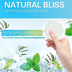 Shower Steamers Aromatherapy, 12 Pack XXL Eucalyptus Menthol Shower Steamer, Essential Oils Shower Bath Bombs Tablets for Nasal Relief and Relaxation, Bath Gift for Men and Women, No Color Residue