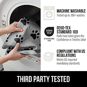 Gorilla Grip Reusable Puppy Pads, 40x26, Slip Resistant Pet Crate Mat, Absorbs Urine, Waterproof, Cloth Pee Pad for Training Puppies, Washable Incontinence Underpads, Chucks, Protects Sofa, Furniture