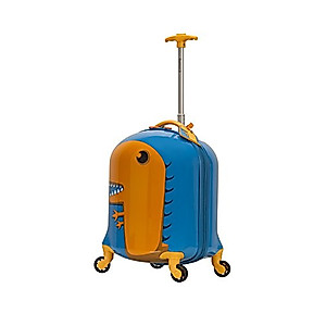 Rockland Jr. Kids' My First Hardside Spinner Luggage,Telescoping Handles, Dinosaur, Carry-On 19-Inch