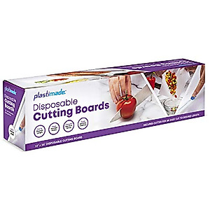 Plastimade Disposable Plastic Cutting Board | Easy To Use Flexible Cutting Board Sheets With Built In Sliding Cutter | For Cooking Prep, Commercial, Traveling, Tailgating, Camping, BBQs Or Kitchen