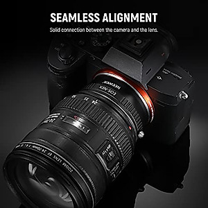 NEEWER Mount Lens Adapter Manual Focus Ring Compatible with Canon EF/EF-S Lens to Sony E Mount Camera A1 A9 A7 A7C A7R A7S A6600 A6400 NEX-7 NEX-6 ZV-E10 FX30, Not Compatible with Canon STM Lenses
