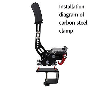 Dcutn 16Bit PC USB Handbrake for SIM Racing Games G920/27/29 T500 T300 LFS/DiRTRally / DiRT4/Project CARS/DRIVECLUB/Asset to Corsa/ WRC8(Black With Clamp)