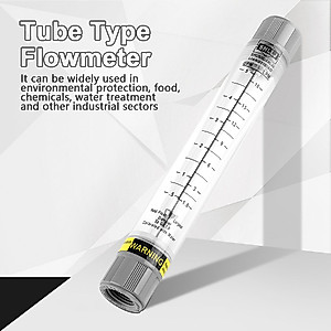 PUSOKEI Panel Type Water Flow Meter, 0.5-5 GPM / 1.8-18 LPM Tube Type Flow Meter for Gas Liquid for Water Industrial Field
