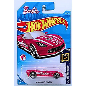 Hot Wheels 2018 Barbie Car Hw Screen Time 7/10 - '14 Corvette Stingray (Pink)