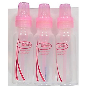 Dr. Brown's BPA Free Baby Bottles 8 Oz. - Pink - 3 Pack