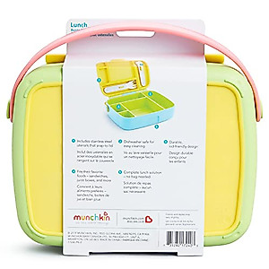 Munchkin® Lunch™ Bento Box for Kids, Includes Utensils, Yellow