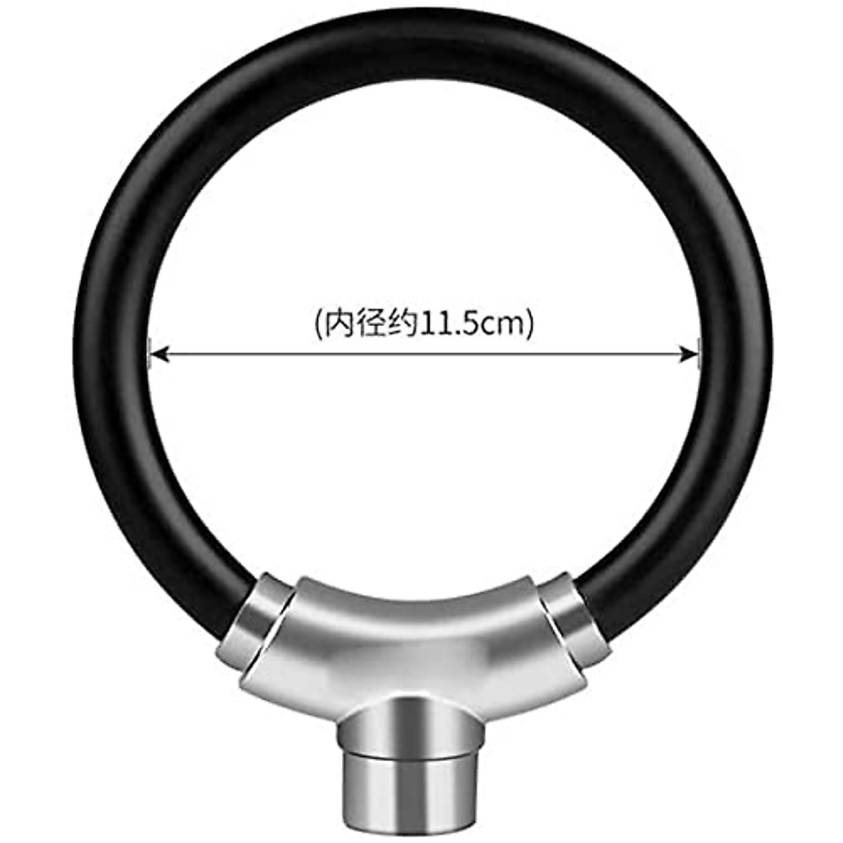 Bicycle Lock, Anti-Theft Steel Cable Lock, Portable Mini Ring Lock Mountain Road Bike Riding Equipment Accessories(Color:Black)