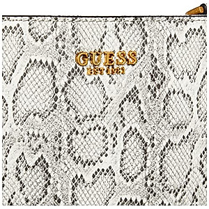 GUESS womens Zadie Logo Girlfriend Tote, Python, one size US