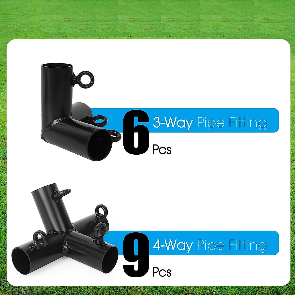 Aoneky 1 3/8'' Corner Canopy Fitting Couplers Kit - Frame Carport Connectors (10 Leg)