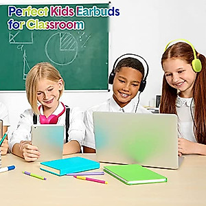 18 Pack Kids Headphones Bulk Class Headphones for Classroom School Students Headphones Individually Wrapped Adjustable over Ear Head Earbuds Headphones with Wire for Girls Boys Adults (Multicolor)