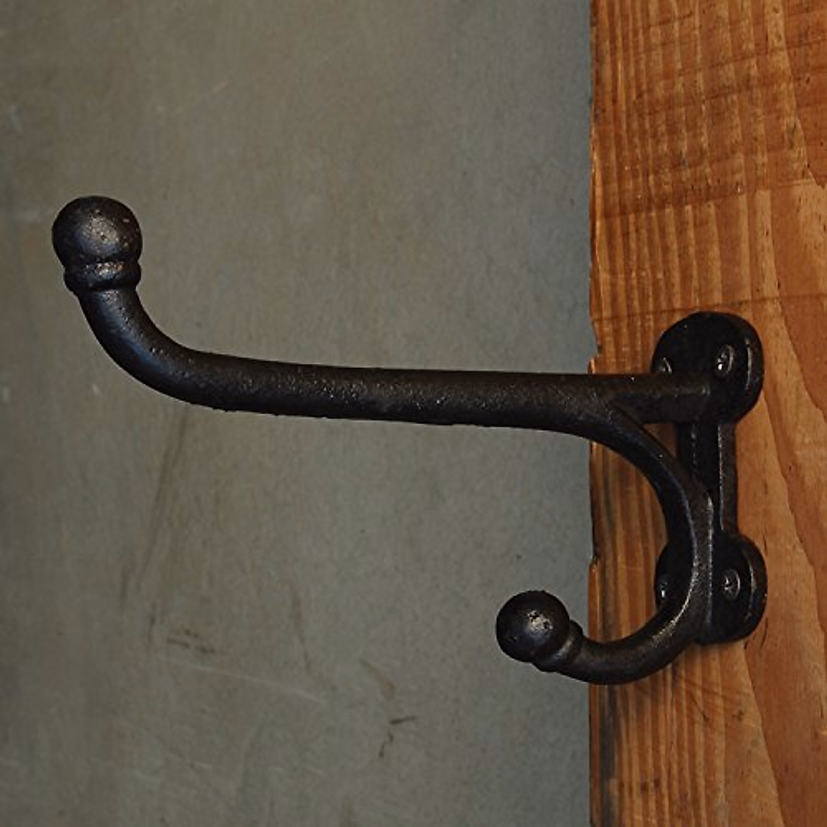 MY SWANKY HOME Large Classic Vintage Style Double Wall Hook | Traditional Coat Hanger