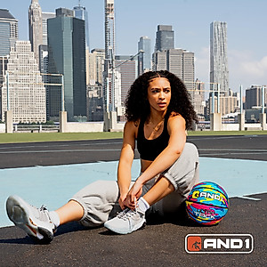 AND1 Ultra Grip Basketball: Official Regulation Size 7 (29.5 inches) Rubber - Deep Channel Construction Streetball, Made for Indoor Outdoor Basketball Games