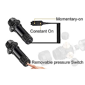 Feyachi GL6 Tactical Green Laser Sight with 45 Degree M61 M Lock Rail Mount and Pressure Switch