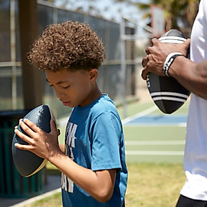 Chance Football - PRO Quality Composite Leather (Size 7 Kids & Youth Football, 9 Adult Football) (7 Kids & Youth - 10.5" x 6" x 19.5", Sebastian - Beige & Navy Blue)