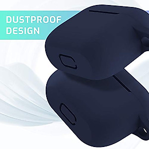 MILPROX Case Compatible for Airpods 3 Case - Soft Silicone Protective Skin Cover with Keychain/Strap, Front LED Visible, Shockproof Slim Cases Compatible for Airpod 3rd Generation