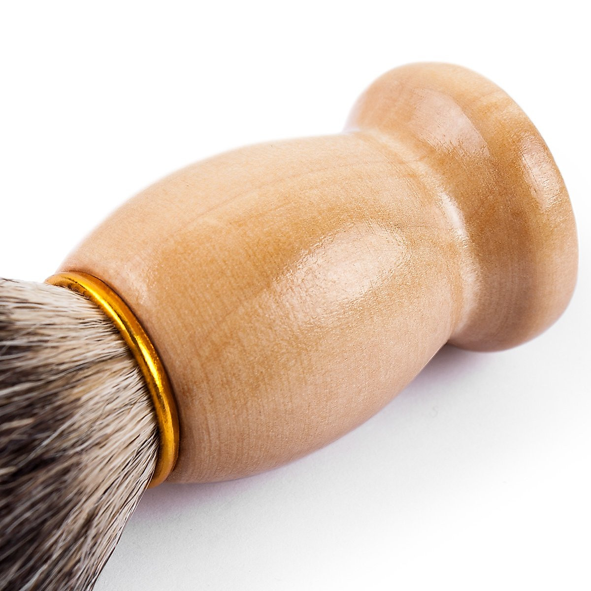QSHAVE 100% Best Original Pure Badger Hair Shaving Brush Handmade. Real Wood Base. Perfect for Wet Shave, Safety Razor, Double Edge Razor