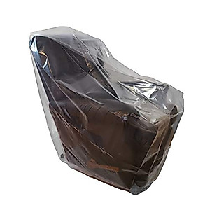 Wowfit Furniture Cover – Dust-Proof Moving Bag for Chairs, Recliners, & Moving Boxes – Clear & Odorless Plastic Bag for Moving – 4mil Thick Chair Cover – 34W x 42D x 65/48H Inches