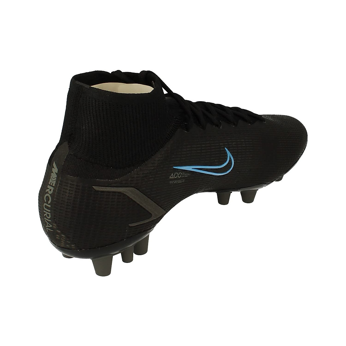 Nike Superfly 8 Elite AG Mens Football Boots CV0956 Soccer Cleats (UK 10 US 11 EU 45, Black Iron Grey 004)
