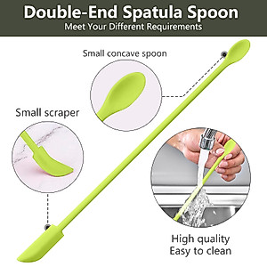 DUFEIMOY Colorful 6 Pcs Mini Spatula Silicone Spatula Set, Makeup Spatula Tiny Spatulas for Cosmetics, Small Spatula Beauty Spatula, Rubber Spatula Thin Jar Spatula Food Scraper for Kitchen Use