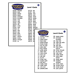 Super Duper Publications | Homophones in Sentences Flash Cards Fun Deck | Educational Learning Resource for Children
