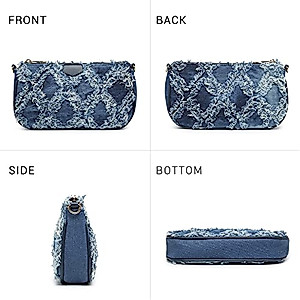MARCO M KELLY Small Crossbody Bags for Women Multipurpose Lightweight Shoulder Handbag with Coin Purse 3pcs Set, Denim Blue