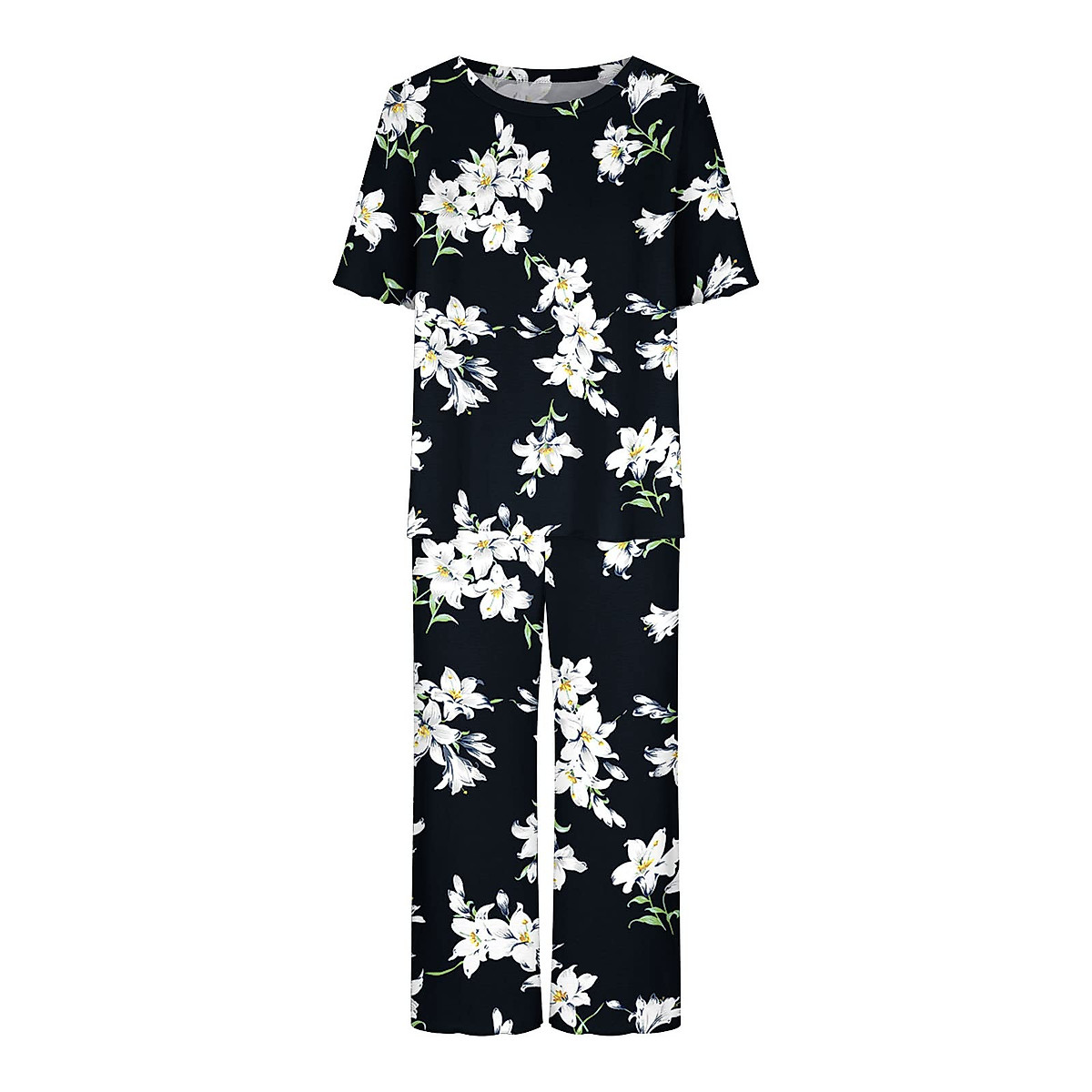 Yck-SAiWed Discounts�and Promotions Coupon Codes Womens Casual 2 Piece Outfits 4th of July Patriotic Sets Loose Tops Bodycon Shorts Workout Sports Tracksuit Black7,X-Large