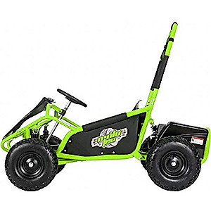 MotoTec Mud Monster Kids Electric 48v 1000w Go Kart Full Suspension Green