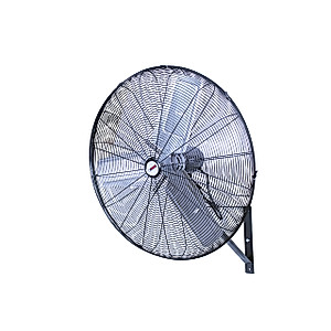 K Tool International 77732; 30” Oscillating Wall Mounted Industrial Fan; Perfect Fan to Cool a Shop, Patio, or Barn, 3 Speed Motor, 6 Foot Power Cord, 7,930 Max CFM, Mounting Hardware included, Black