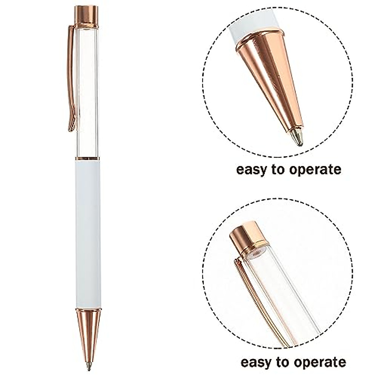 EXCEART Sublimation Blank Pens Stylus Pen Blank Heat Transfer Pen Sublimation Ballpoint Pen for Christmas DIY Office Stationery Supplies
