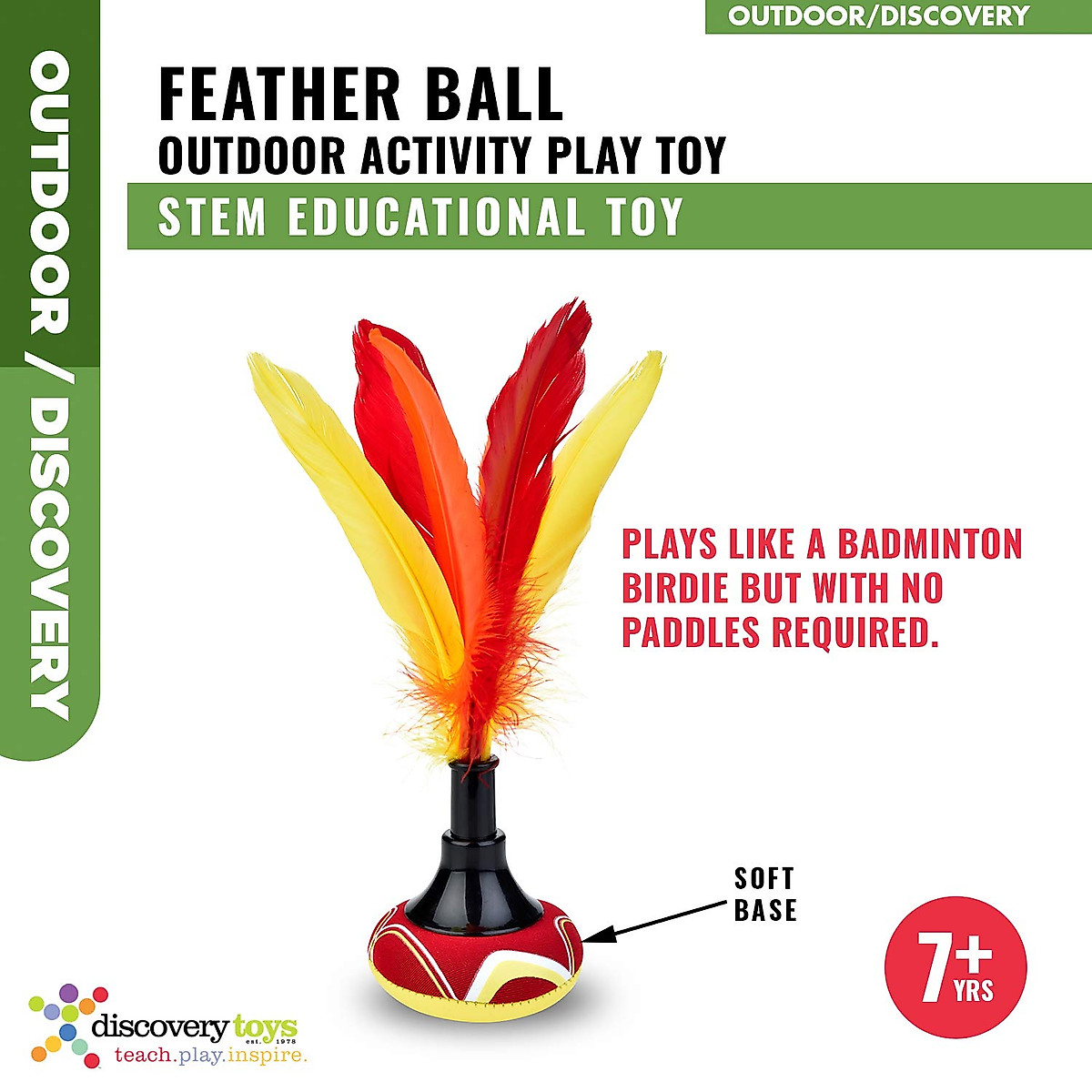 Discovery Toys GO-MO Feather Ball | Outdoor Activity Play Toy | Kid-Powered Learning | STEM Toy Early Childhood Development