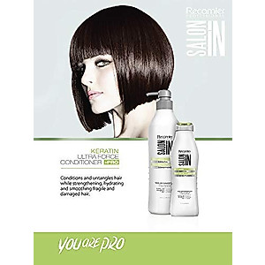 Recamier Professional Salon In +Pro Keratin Ultra Force Hair Conditioner 33.8oz - Acondicionador con Keratina para el Cabello Debil y Maltratado