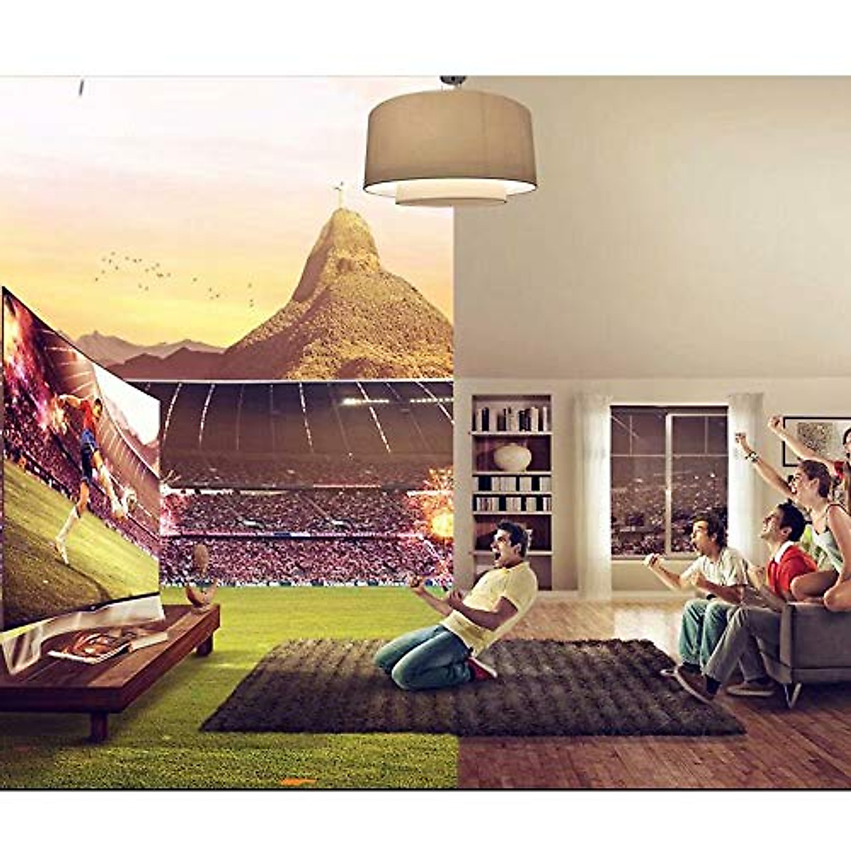 DROOS Projector Home Office 1080P Wireless WiFi Home Theater 3D Projector 4K Portable No Screen TV SLR Lens Built-in Android Wirele(projectors)