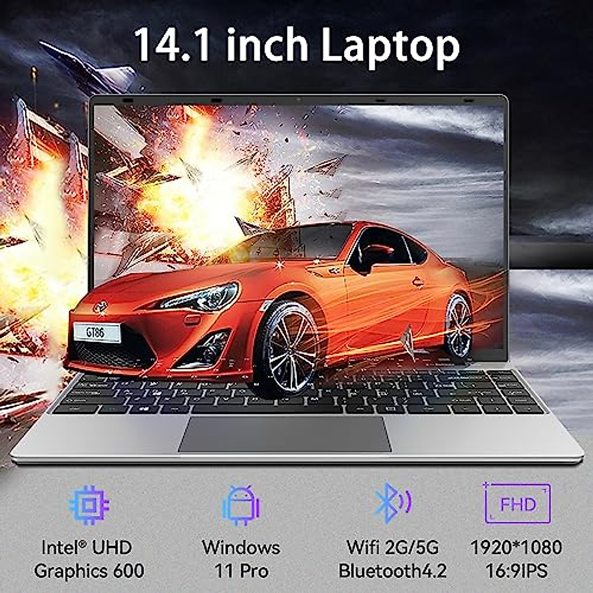 ANTEMPER 14.1 inch Laptop, 8GB RAM 256GB SSD, Windows 11 Laptop with Intel Celeron N4020C(up to 2.8GHz), FHD IPS Display, Mini HDMI, 2.4/5.0G WiFi, USB3.0, Webcam, TF Card, Full-Featured Type-c