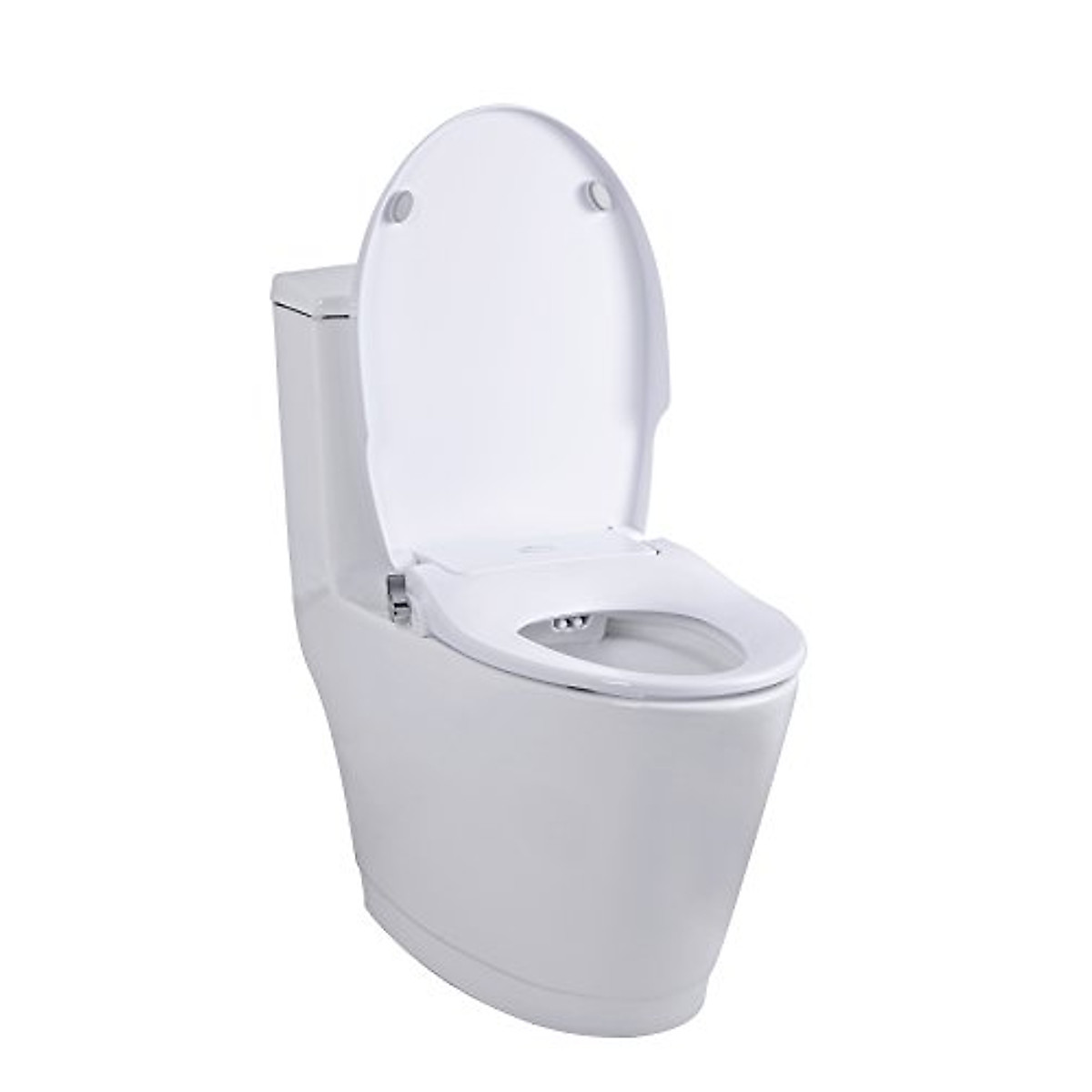 Alpha ONE V2 Bidet Seat - IMPROVED COLOR - Elongated - Non-Electric Dual Nozzles - Ultra Low Profile - Powerful Spray - EZ 1 Lever Control - Brass Valve and Fittings - LED Nightlight