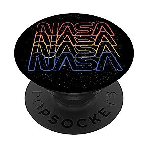 NASA Neon Worm Logo PopSockets PopGrip: Swappable Grip for Phones & Tablets