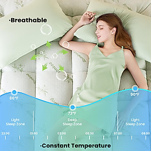 Baauye Bambu_Viscose Mattress Topper King(King,78"x80")