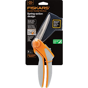 Fiskars 190850 8 Inch RazorEdge Easy Action Fabric Shears for Tabletop Cutting, Stainless-steel