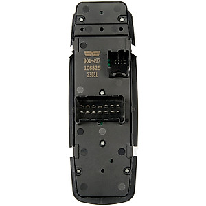Dorman 901-497 Front Driver Side Master Window Switch Compatible with Select Chrysler / Dodge / Jeep Models Black